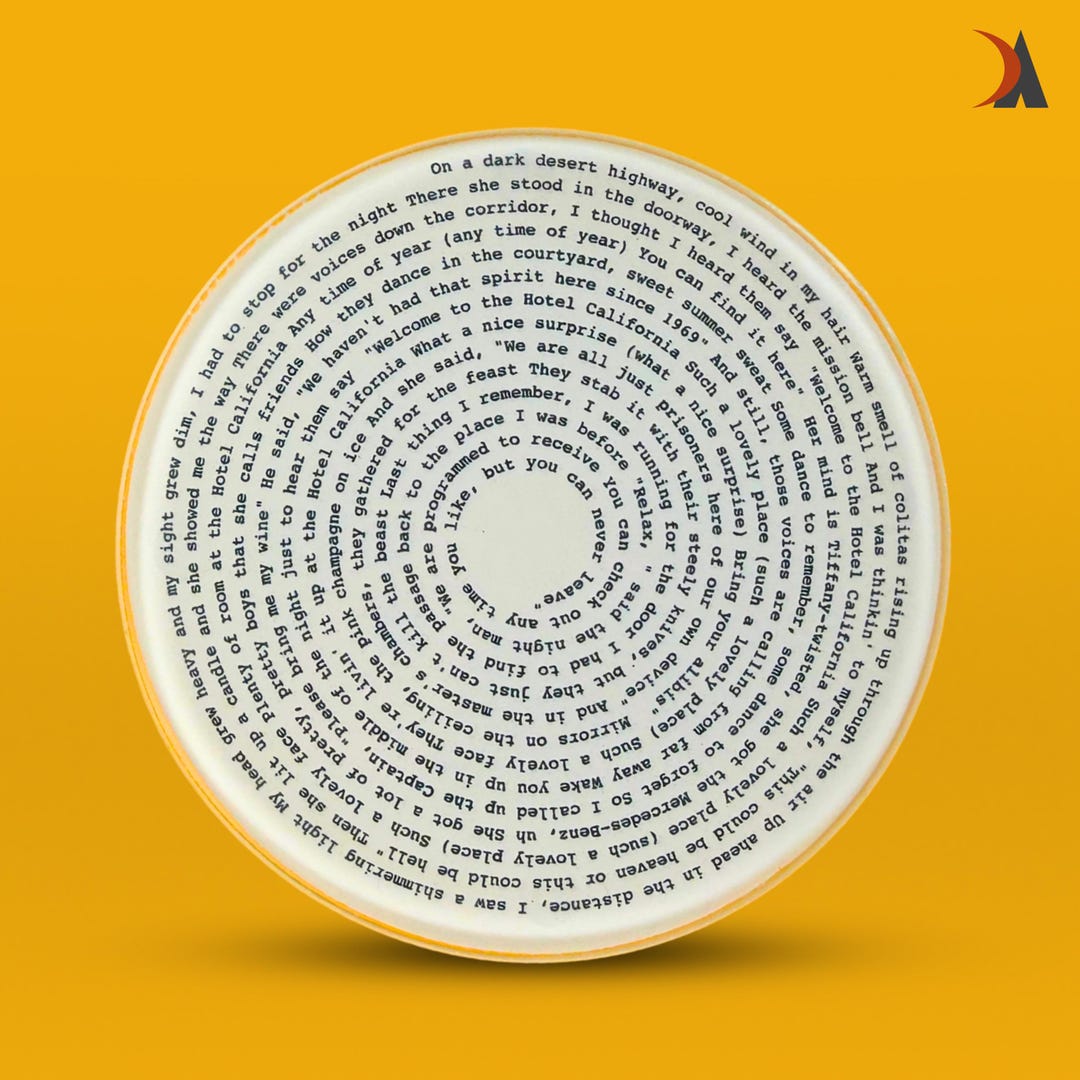 Personalised Lyric Glass Coaster - Rest Your Mug on Your Favourite Song ...
