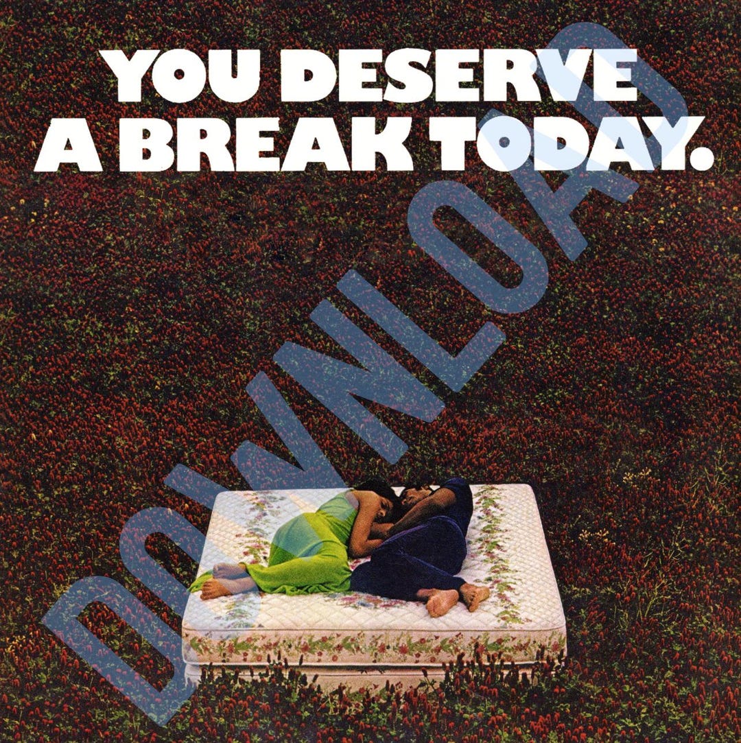 Retro Mental Health Print: You Deserve A Break Today (digital Download ...