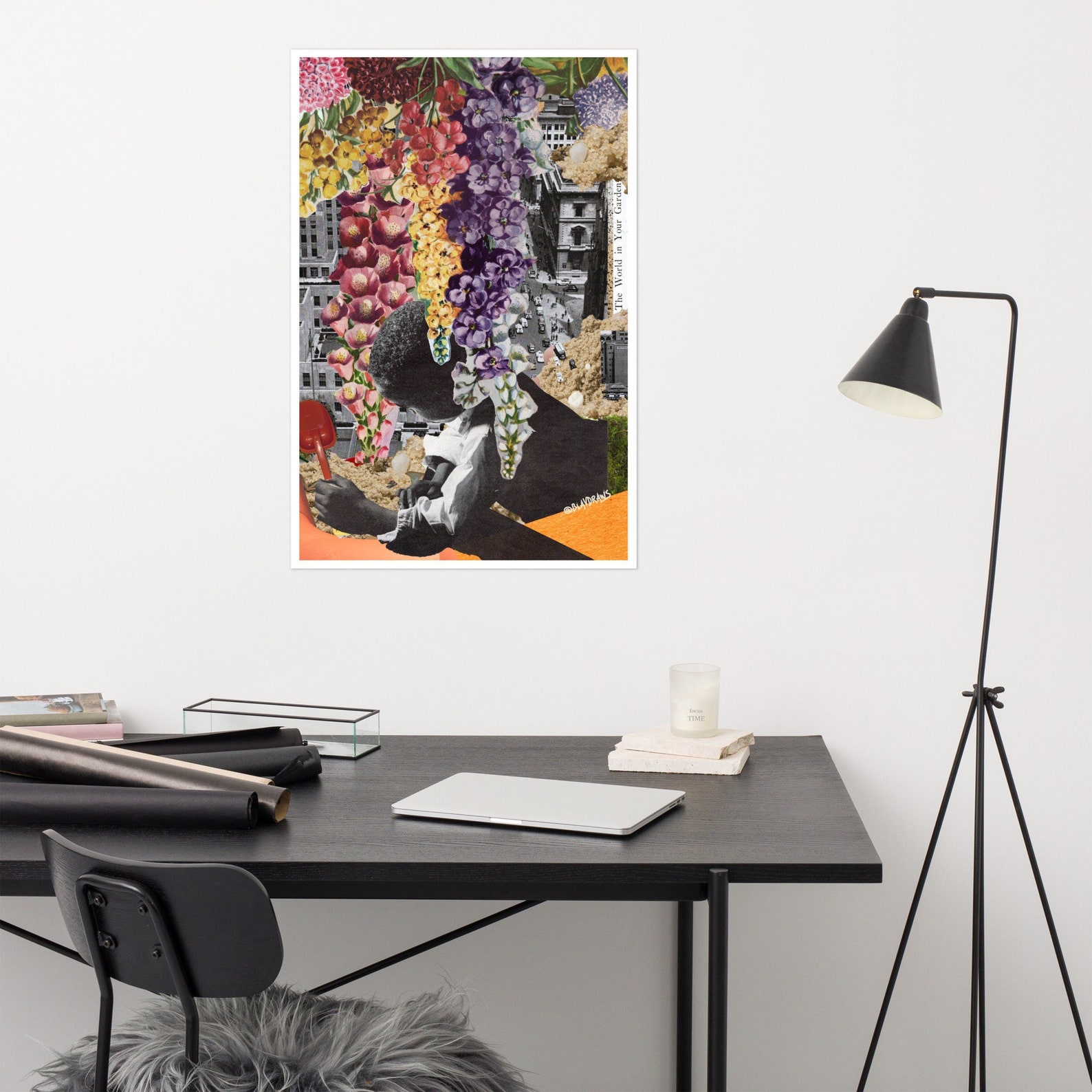 The World is Yours, Nature City Collage, Black Boy Collage Art, Afro ...