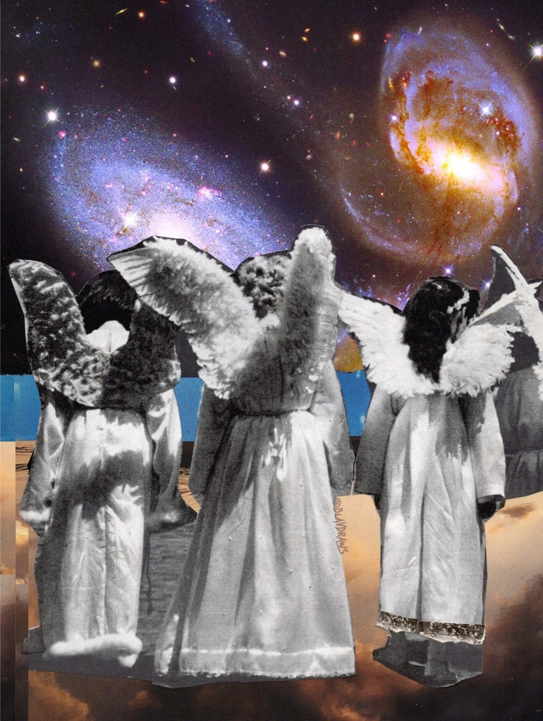 Angelcore, Latin Angels, HEAVENLY PRINT, Angel Wings Wall Art, Cherub ...