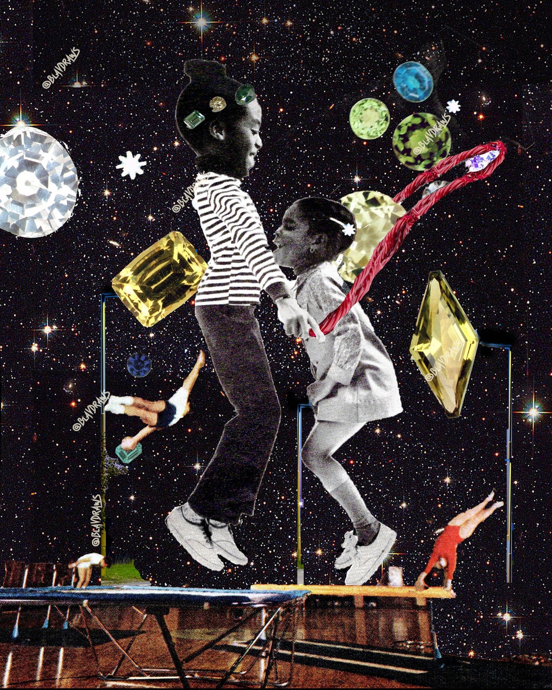 Black Girl Art Collage Indie Art Twizzlers Afro Surreal - Etsy