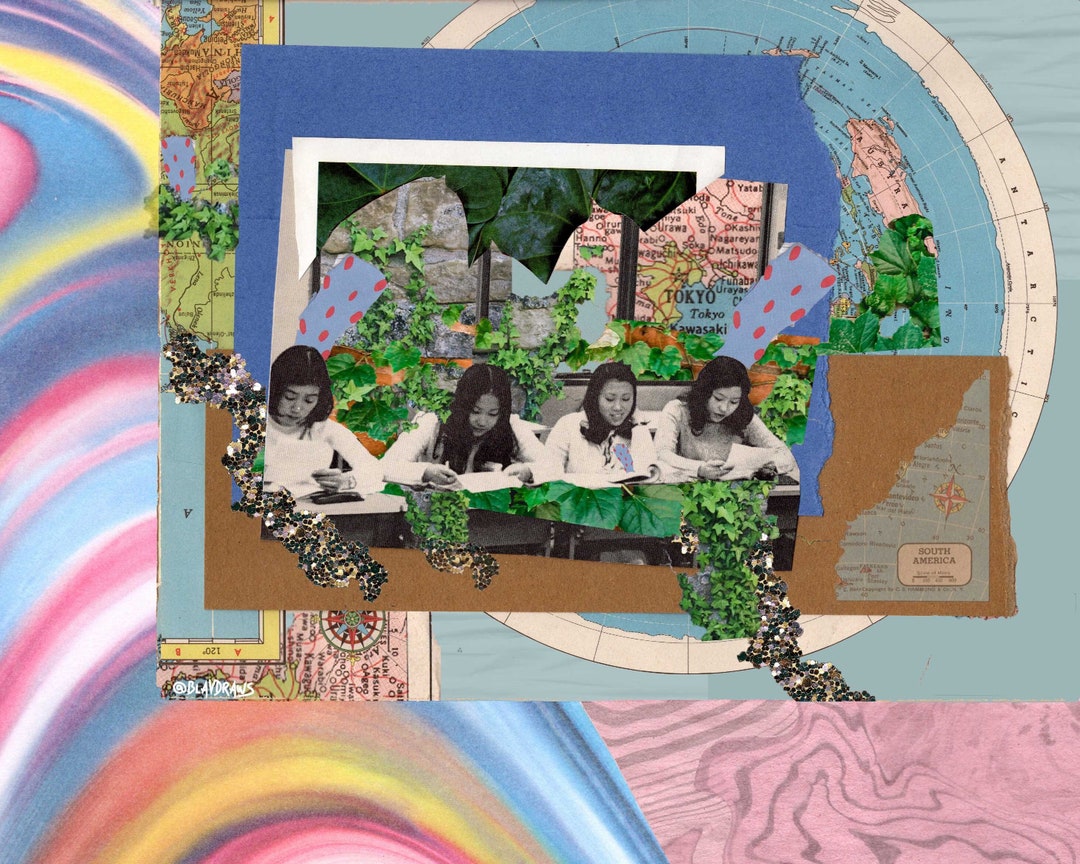 Asian Girl Collage,women March on Print, Junk Journal Art, Together We ...