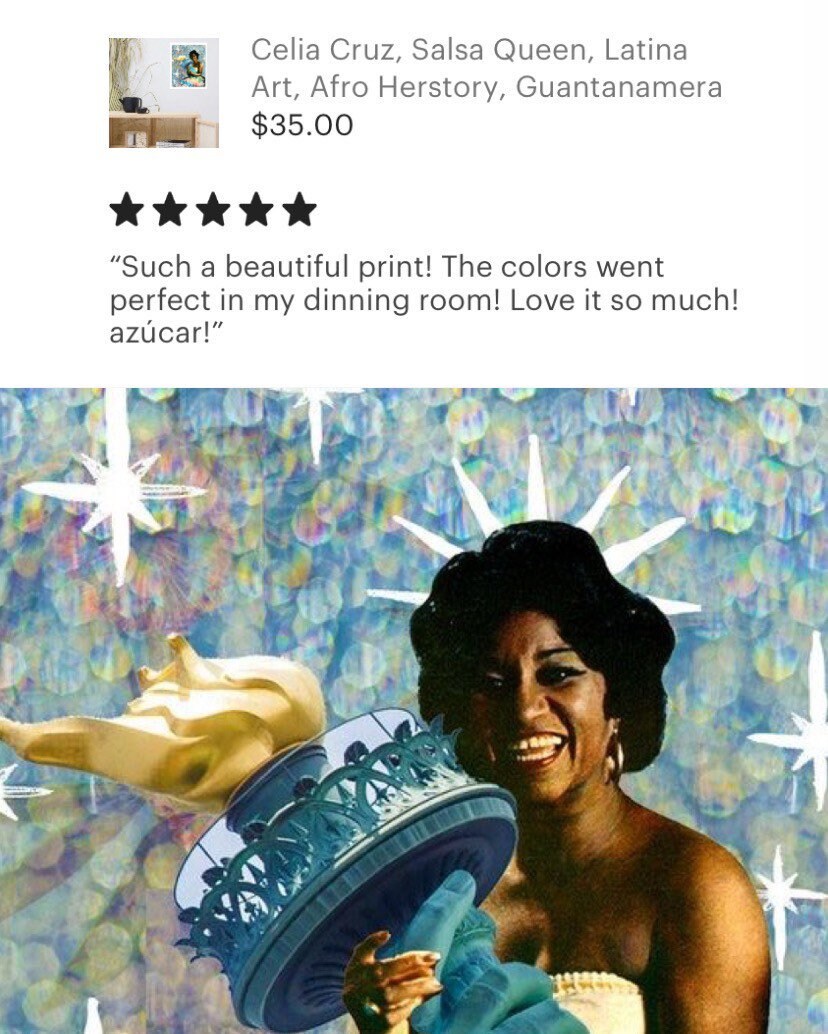 Celia Cruz Salsa Queen Latina Art Afro Herstory - Etsy