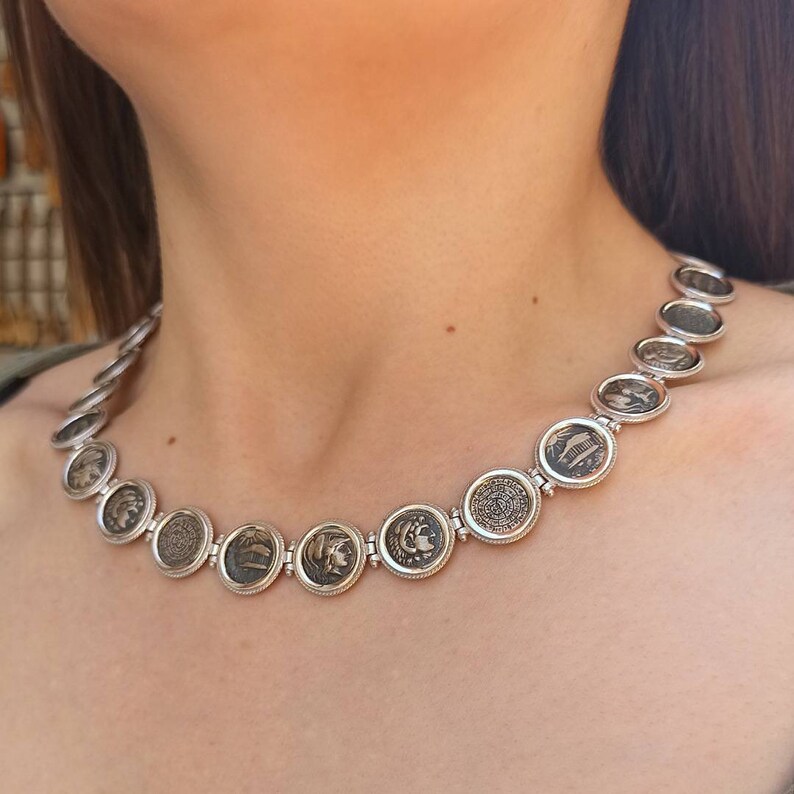 Hand Made Sterling Silver Coin Necklace. - Etsy