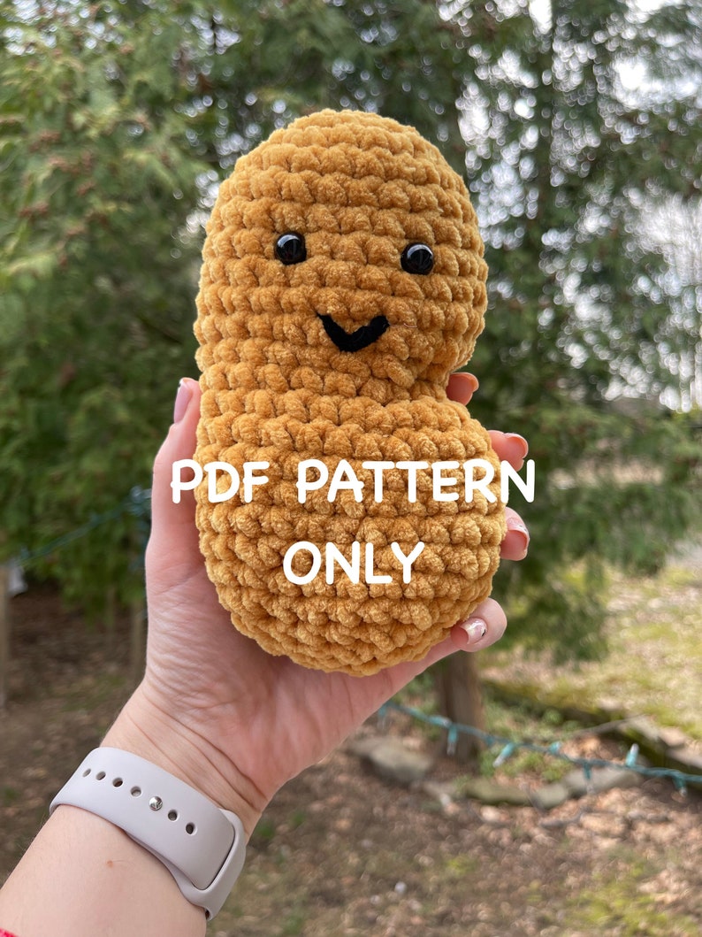 Chicken Nugget Crochet PDF Pattern - Etsy