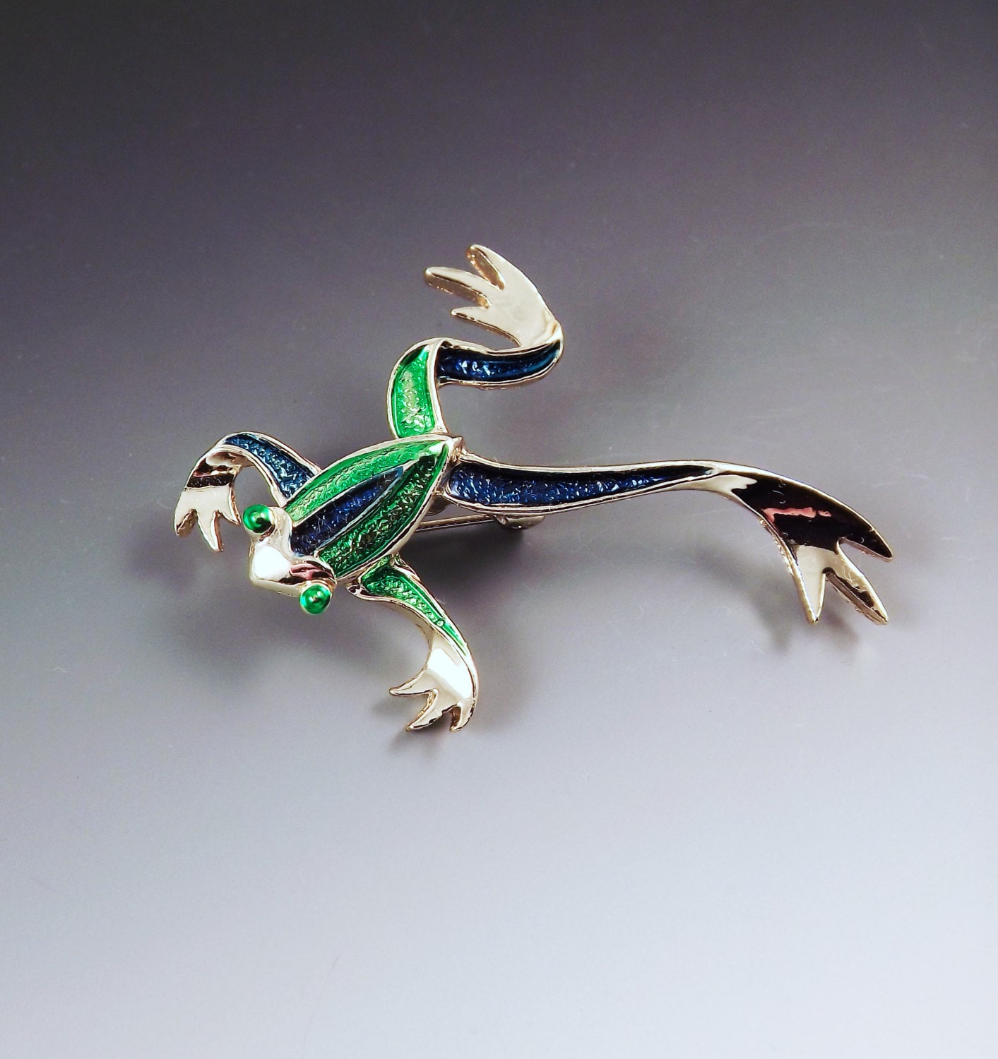 Vintage Frog Brooch- Gorgeous Colors- Froggy- Earthy- Nature- Vintage ...