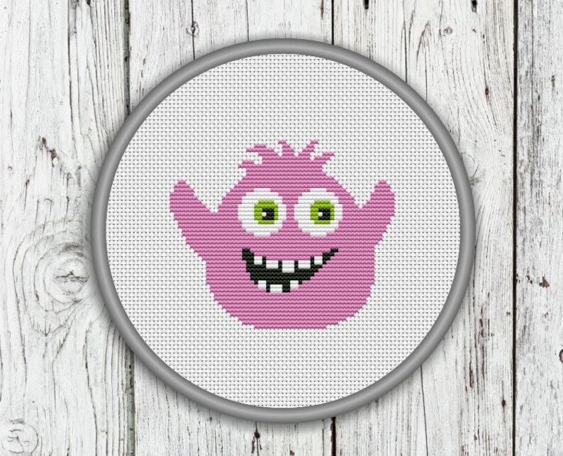 Crazy Monster Counted Cross Stitch Pattern - PDF, Instant Download - Etsy