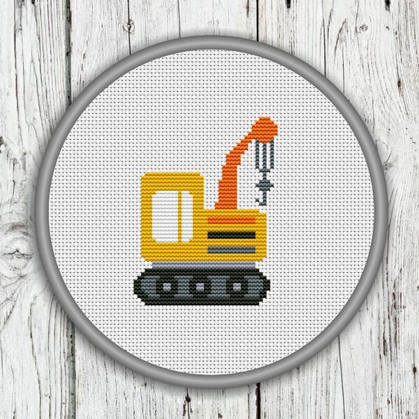 Cross Stitch Pattern Construction Vehicles - Etsy