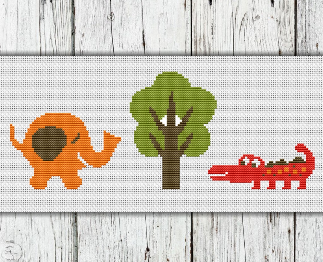 Cute Animals Counted Cross Stitch, Zoo Collection - PDF, Instant ...