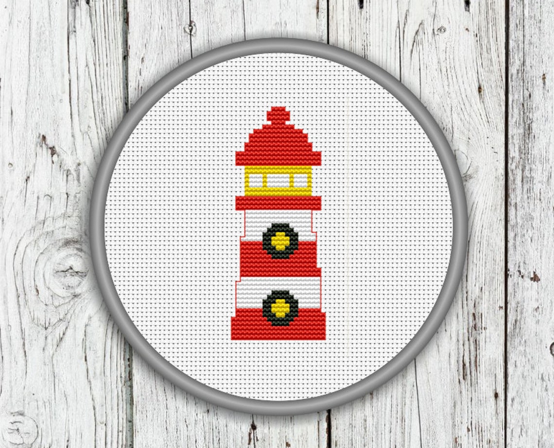 Lighthouse Counted Cross Stitch Pattern DIY Instant - Etsy
