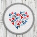 Valentine's Day Counted Cross Stitch Pattern, Love PDF Pattern, Hearts ...