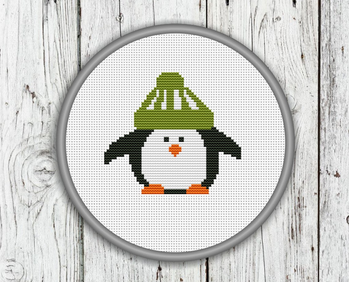 Cute Little Penguin Couted Cross Stitch Pattern PDF Instant - Etsy