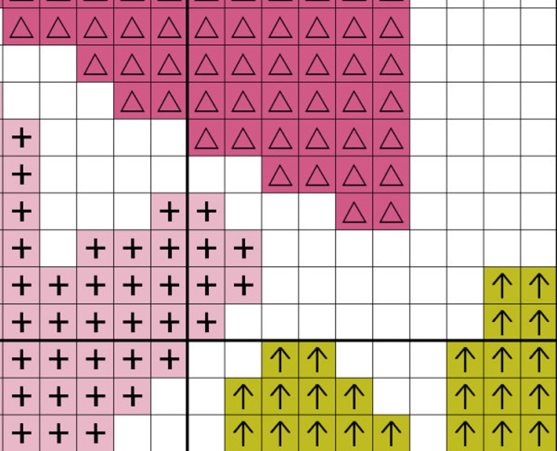 Valentine's Day Counted Cross Stitch Pattern, Love PDF Pattern, Hearts ...