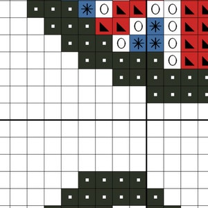 Union Jack Mustache Counted Cross Stitch Pattern, British Flag Cross ...