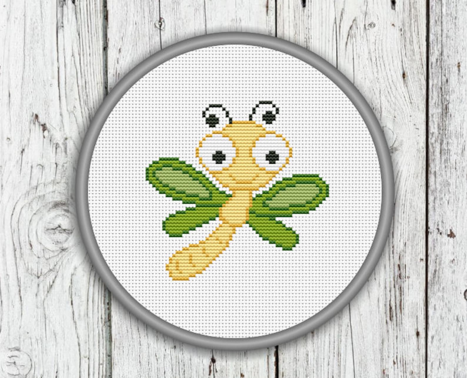 Cute Dragonfly Counted Cross Stitch Pattern, Needlepoint Pattern PDF ...