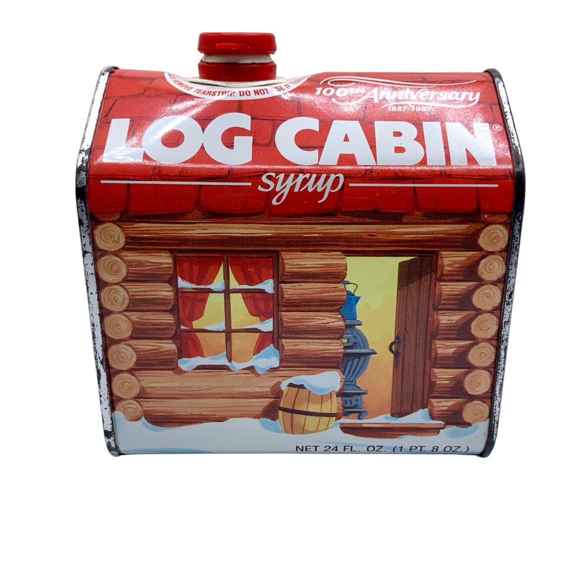 Vintage Log Cabin Syrup 1987 100th Anniversary Tin Food Metal Food ...