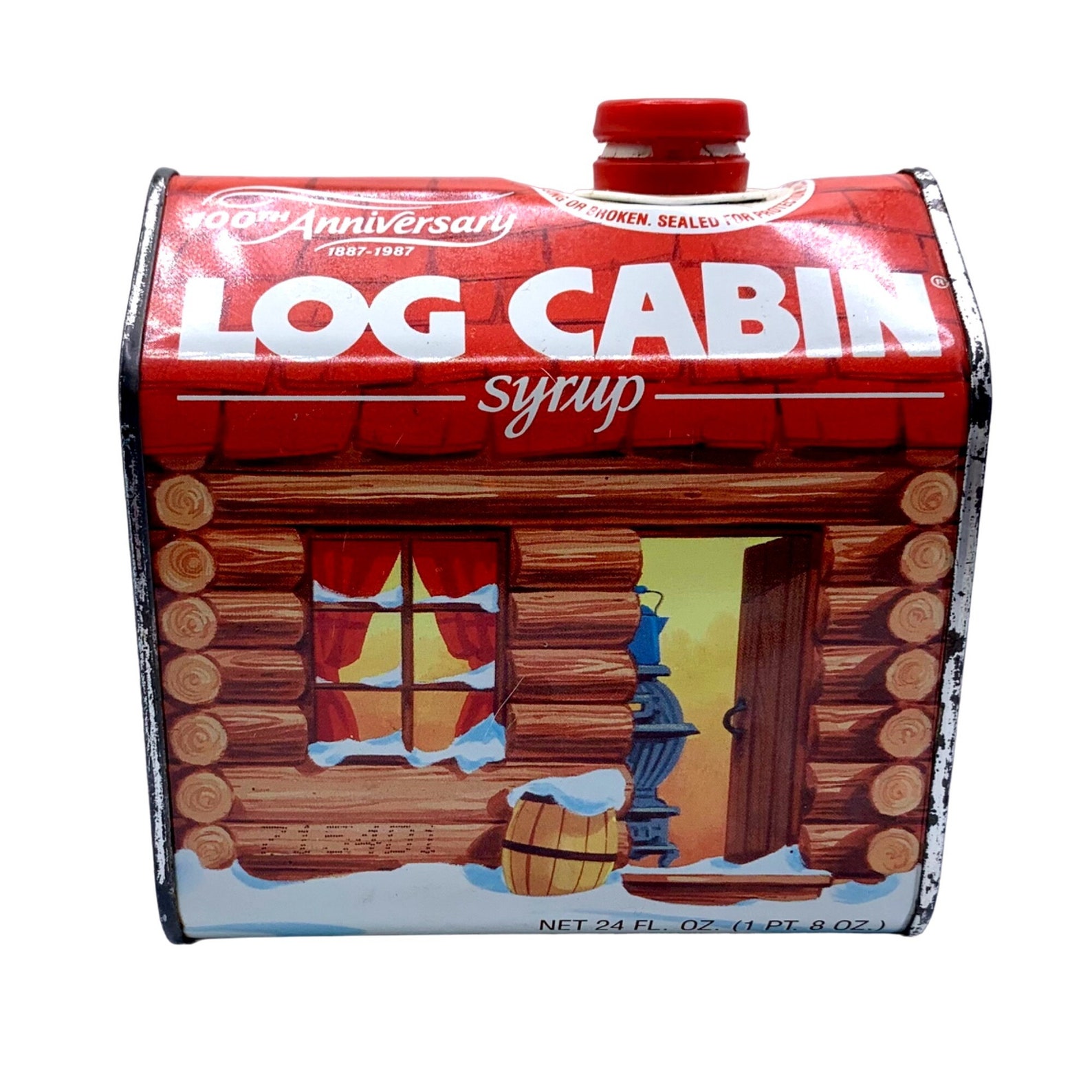 Vintage Log Cabin Syrup 1987 100th Anniversary Tin Food Metal Food ...