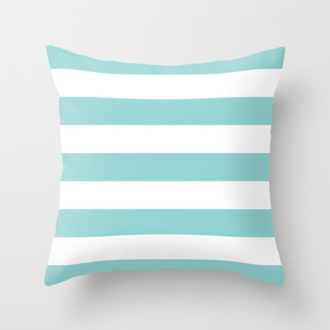 Stripes Pillow - Striped Pillow - Blue and White Stripes Pillow ...