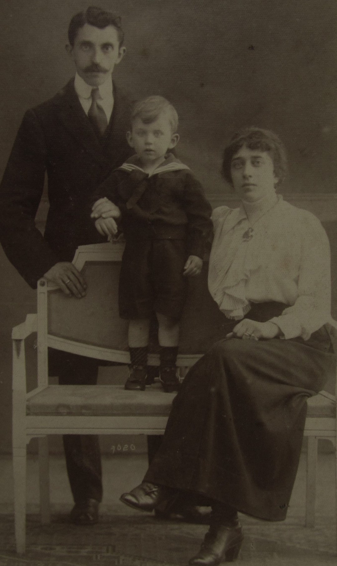 Original Vintage Photo Postcard of a Family, Old Photo, Antique Photo ...