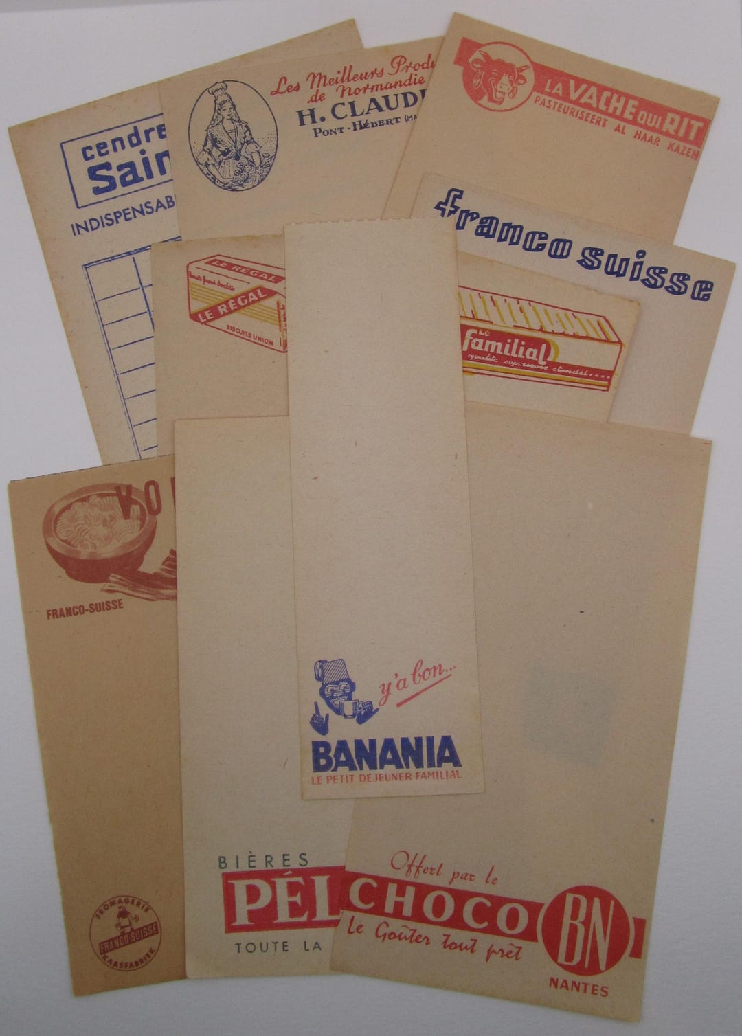 Sheets of Old Notepads, Sheets of Old Notebooks With Advertising, Paper ...