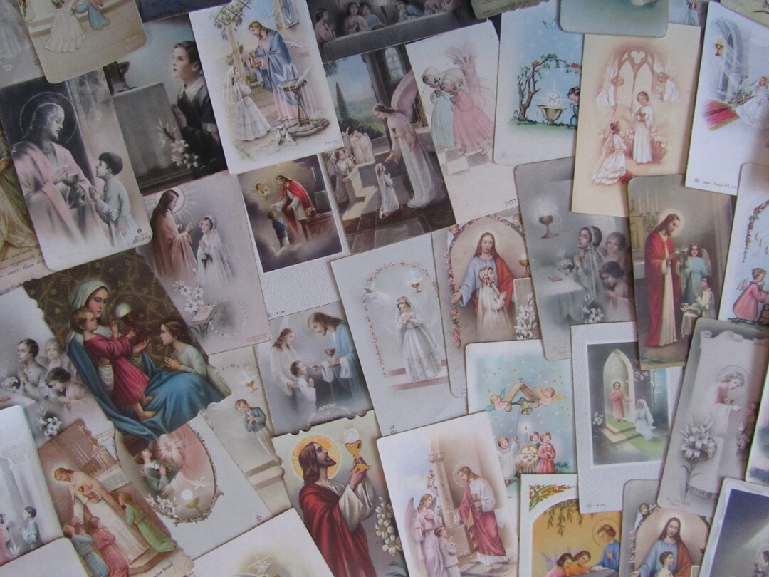 Holy Cards, Set of 3, 5, 15 or 25 Vintage Holy Cards, Original ...
