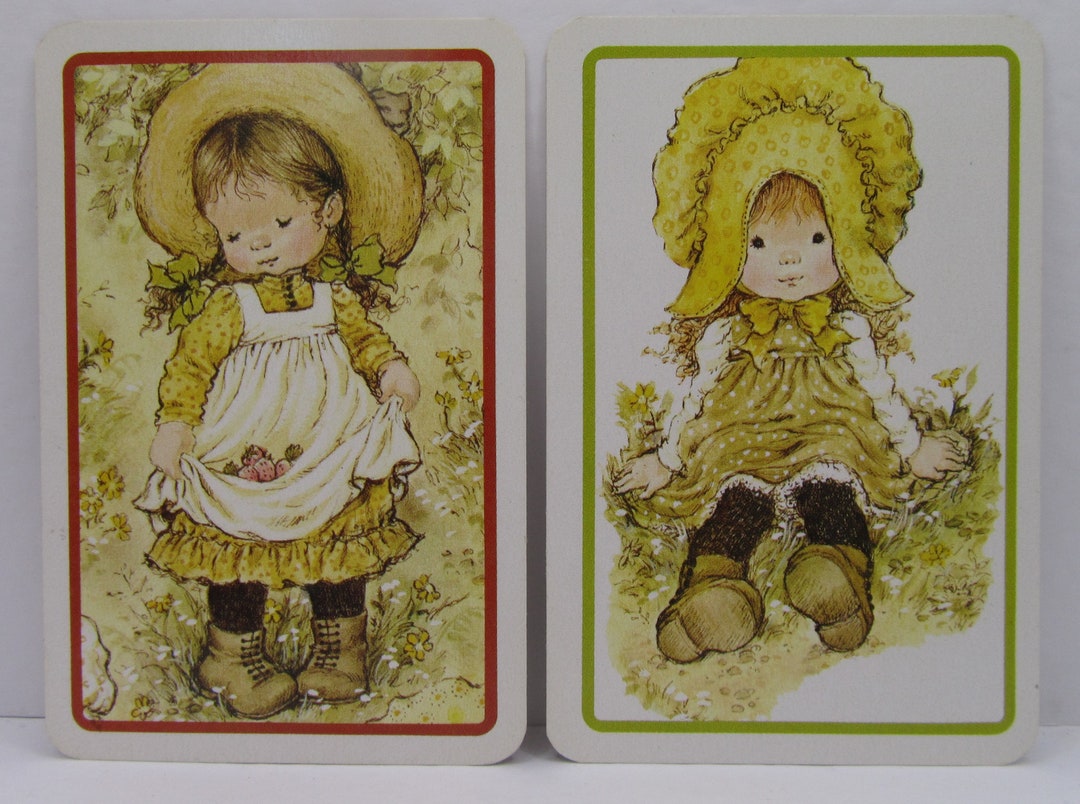 6 Sarah Kay Playing Cards, Vintage Children's Playing Cards, Sarah Kay ...
