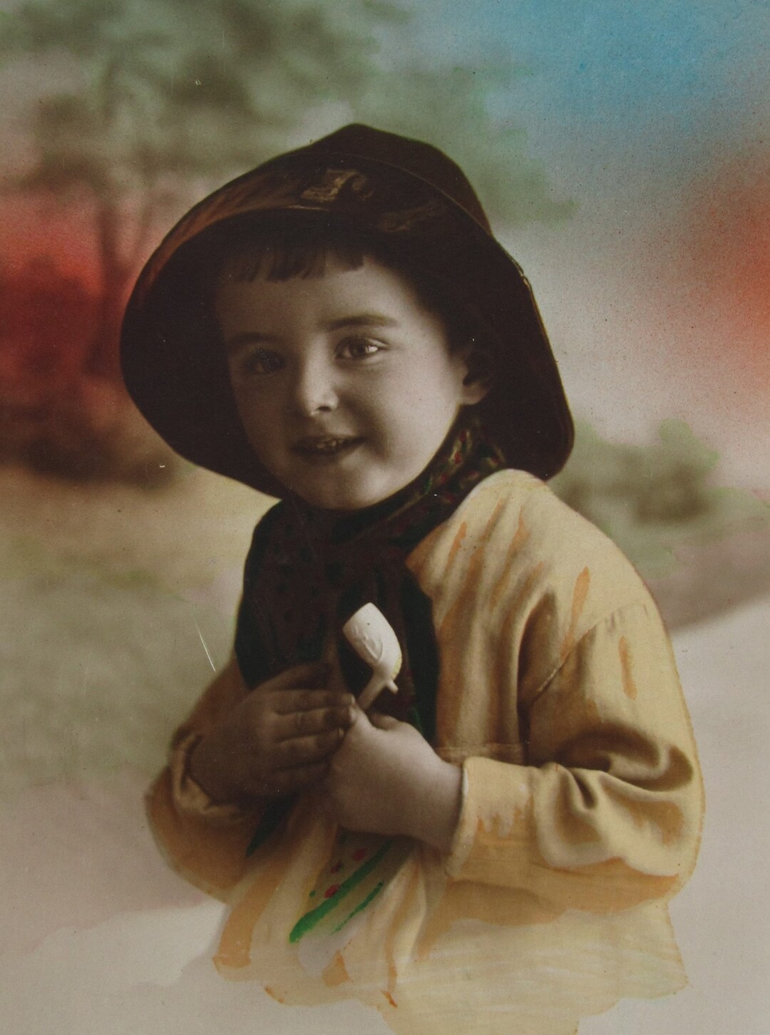 Vintage Postcard of a Cute Little Boy, Old Postcard, Antique Postcard ...