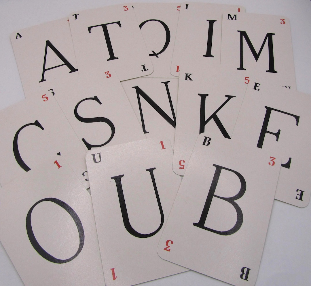Vintage Lexicon Cards, Old Alphabet Cards, Letter Playing Cards, Junk ...