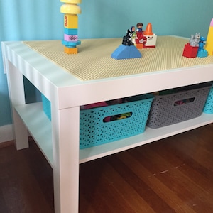 Building Block Table 35" by 21" With Storage Shelf(custom Color Options ...