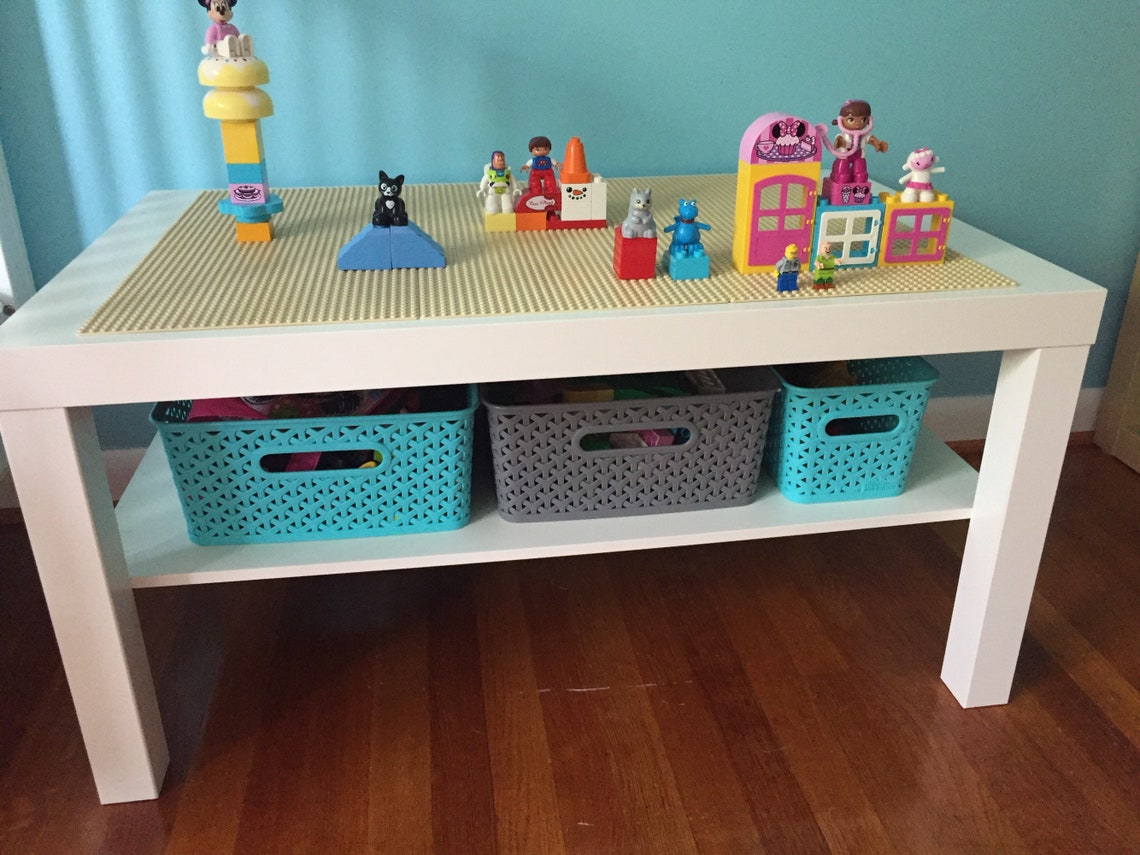 Building Block Table 35 by 21 With Storage | Etsy