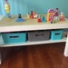 Building Block Table 35" by 21" With Storage Shelf(custom Color Options ...