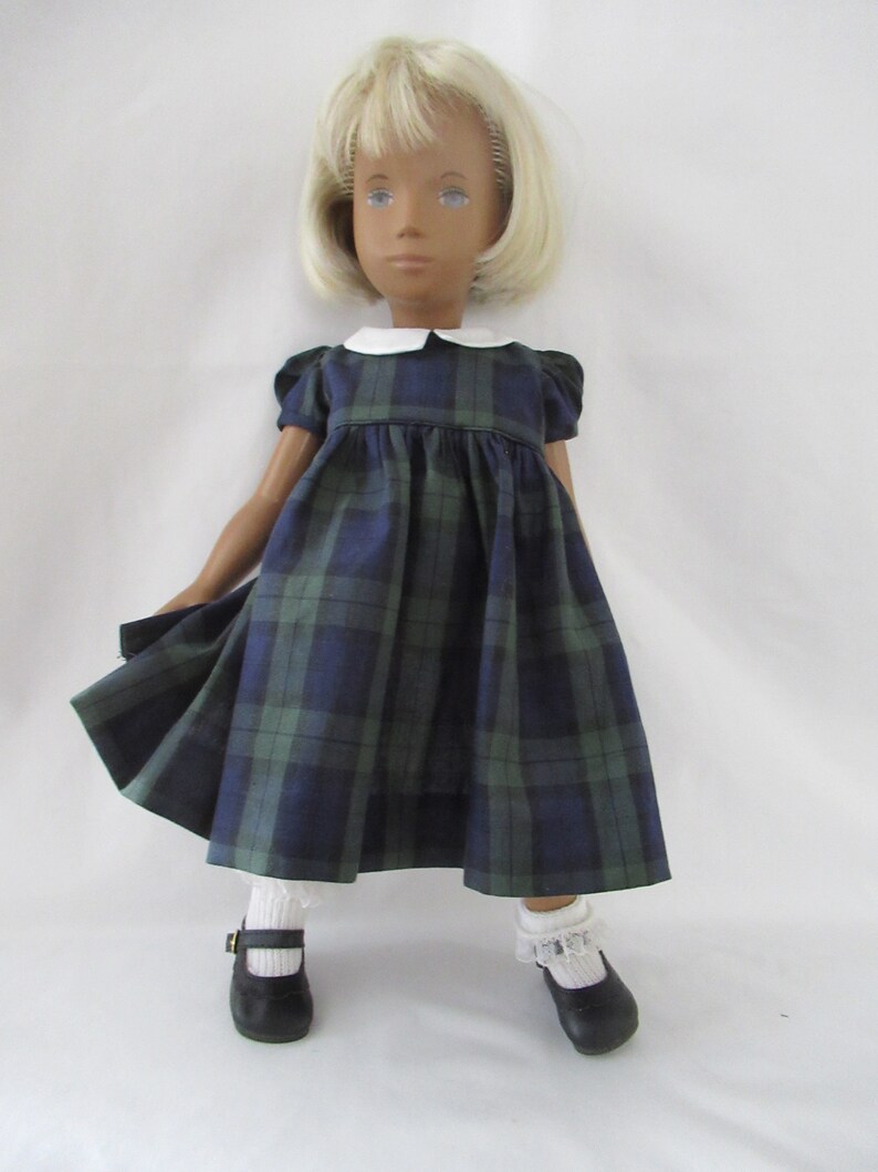 Sasha Doll Clothes A Lovely Green And Navy Blue Highland Etsy