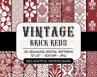 Vintage Black and White Digital Paper Set, Seamless Textures, Vintage ...