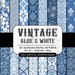Blue Floral Digital Paper "20 VINTAGE Blues" With 20 Blue Floral Damask ...