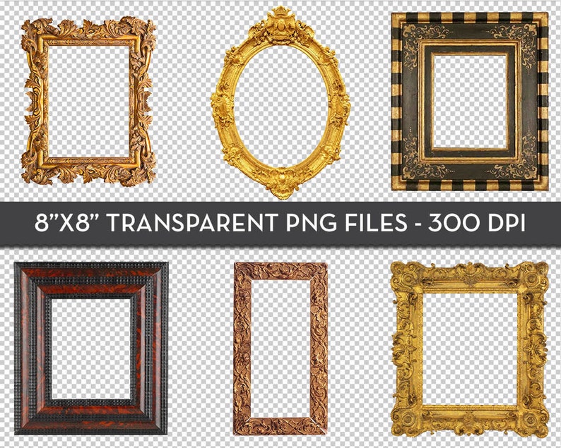 Antique Vintage Picture Frame Clip Art - VOL 4 - for Digital Collage ...
