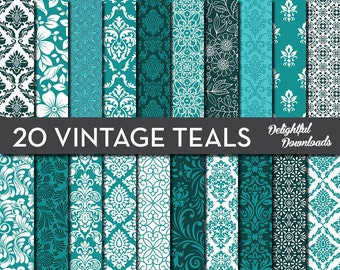 Damask Digital Papers | Etsy