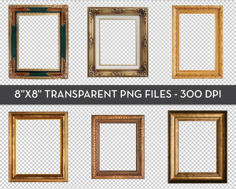 Antique Vintage Picture Frame Clip Art - VOL 2 - for Digital Collage ...