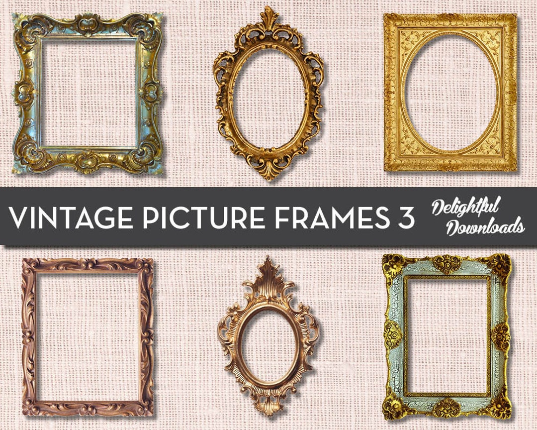 Antique Vintage Picture Frame Clip Art - VOL 3 - for Digital Collage ...