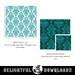 Teal Blue Green Floral Digital Paper "20 VINTAGE Teals" With 20 Teal ...