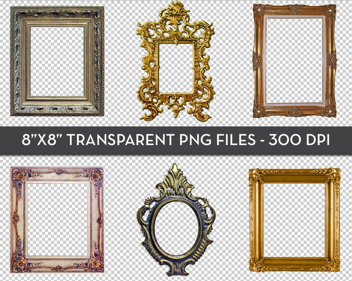 Antique Vintage Picture Frame Clip Art for Digital Collage ...