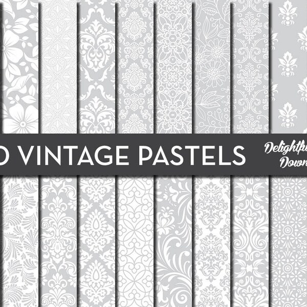Damask Digital Paper - Etsy