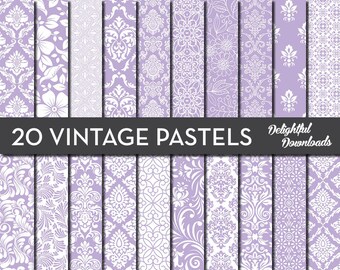Damask Digital Paper | Etsy