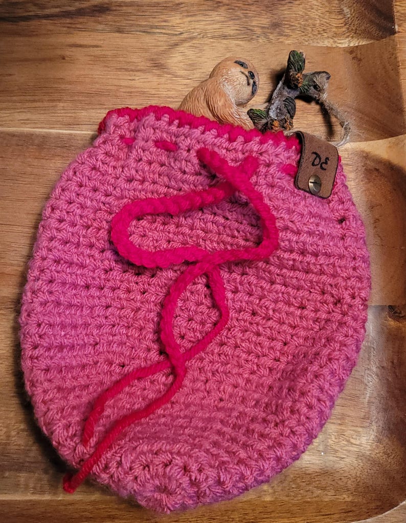 Hand Made Crochet Gift Bags, Trinket Bags, Draw String Bags, Draw ...