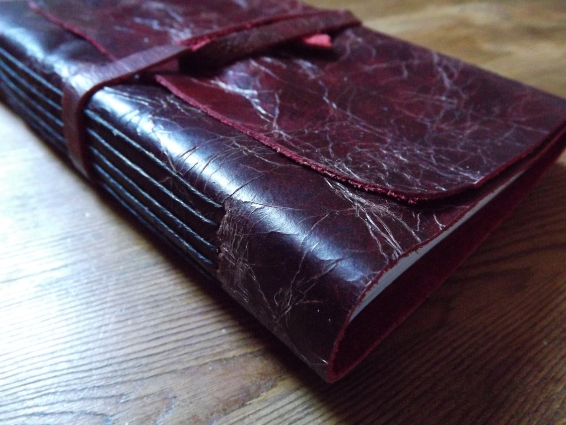 Diary Leather Diary/ Organiser/ Dark Red A6gift for Dadmums - Etsy