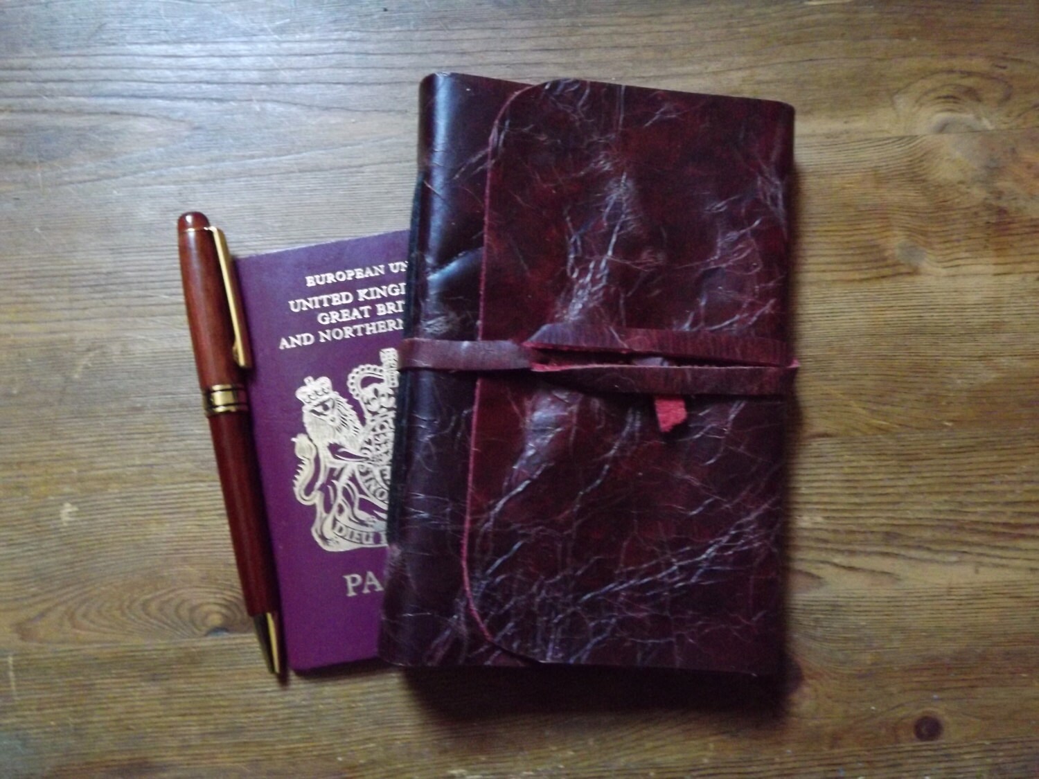 Diary, Leather Diary/ Organiser/ Dark Red A6,gift for Dad,mums Gift ...