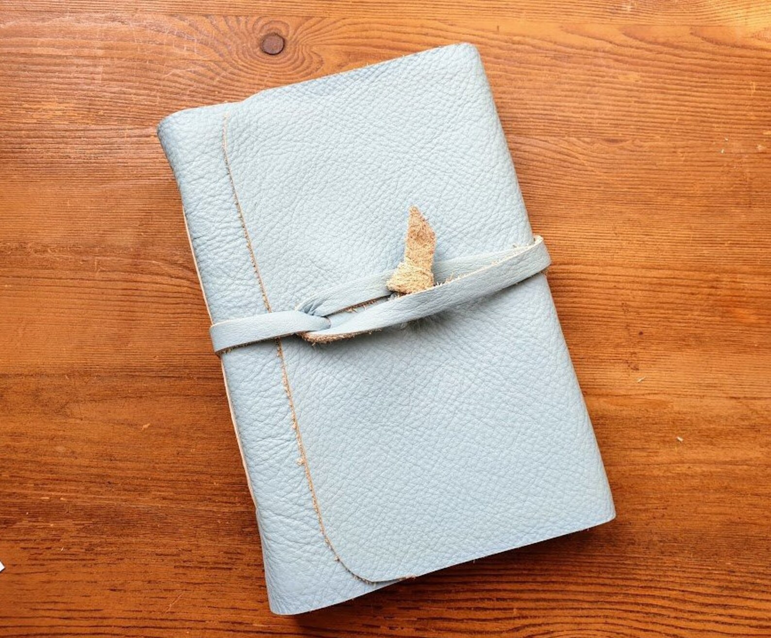Leather Diary/ Organiser/ Planner Baby Blue A6, Note Book , Journal ...