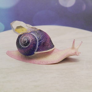 Cosmic Galaxy Snail Figurine Fantasy Sculpture Quartz Crystal ...