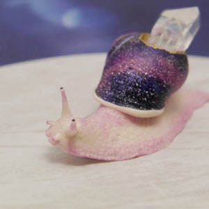 Cosmic Galaxy Snail Figurine Fantasy Sculpture Quartz Crystal ...