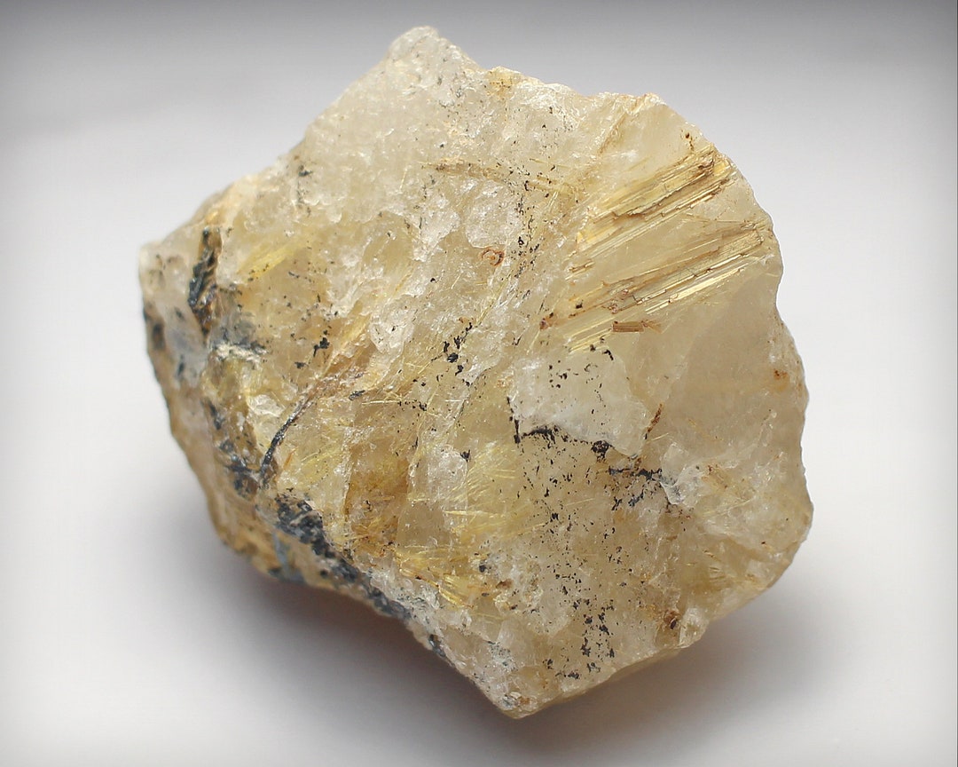 Rutilated Quartz Rough Lightly-smoky Quartz With Jackstraw - Etsy