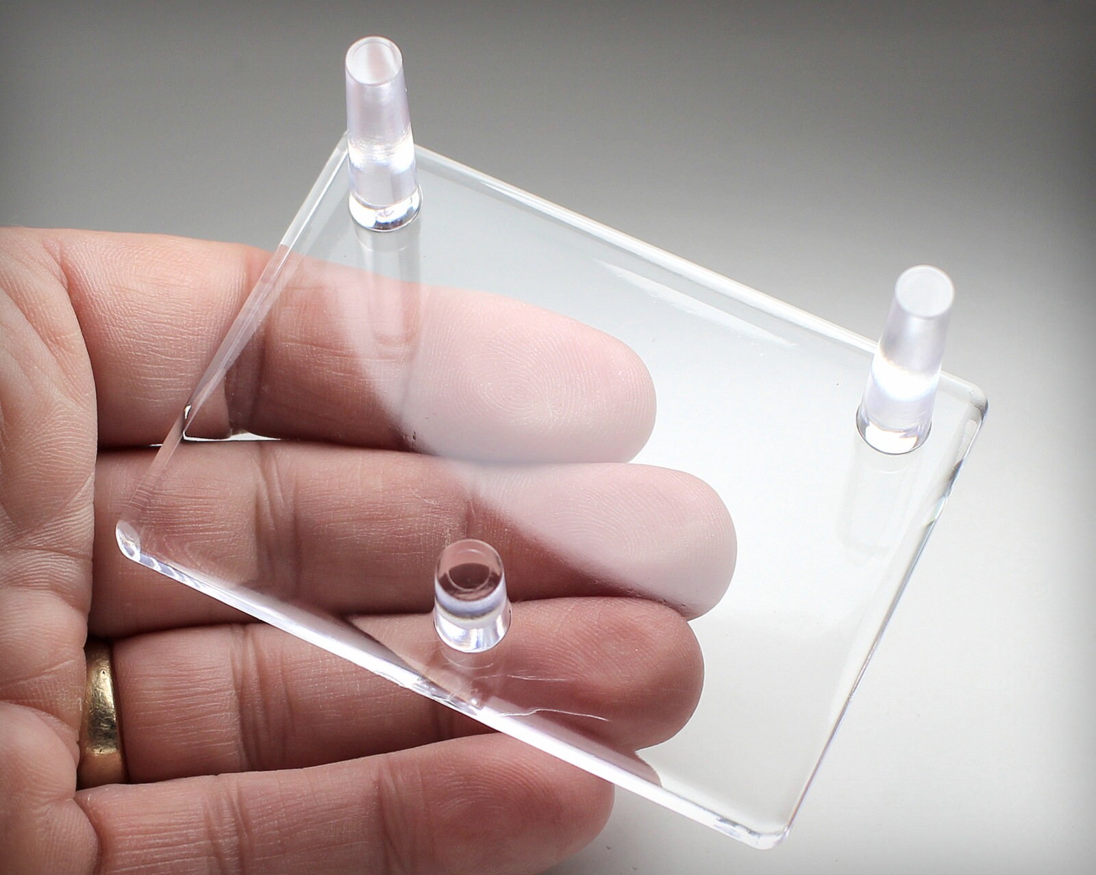 Three Peg Clear Acrylic Mineral Specimen Display Stand Large | Etsy